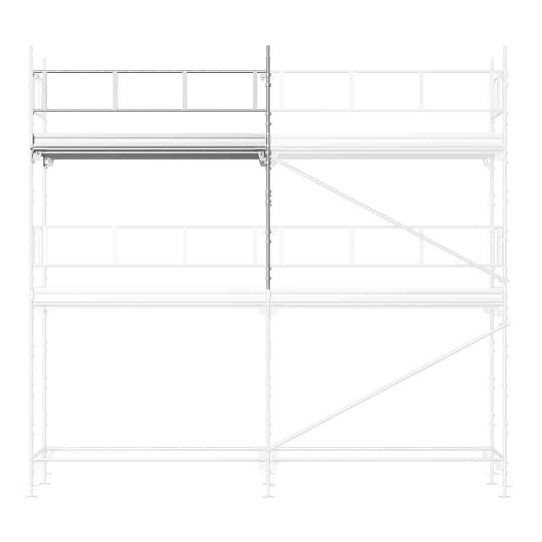 Universal påbyggnad höjd 1 räcke stål haki.se